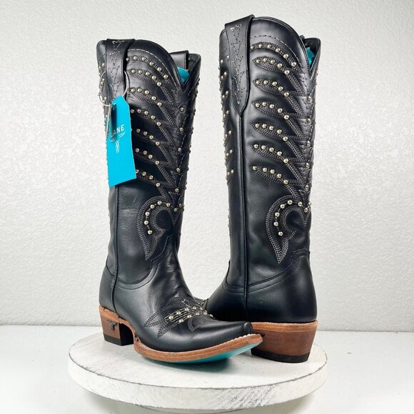 Lane boots | Shoes | New Lane Squash Blossum Black Cowboy Boots Womens ...